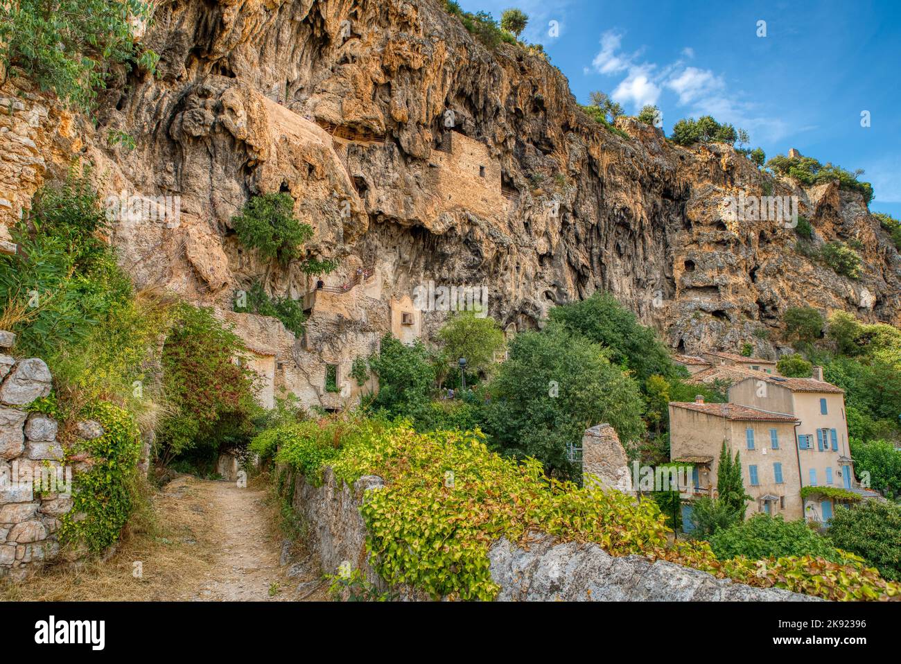 Travel destination, old village in hear of Provence Cotignac with ...