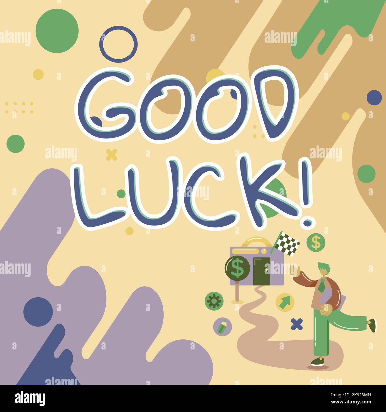 Sign displaying Good Luck. Business showcase A positive fortune or a ...