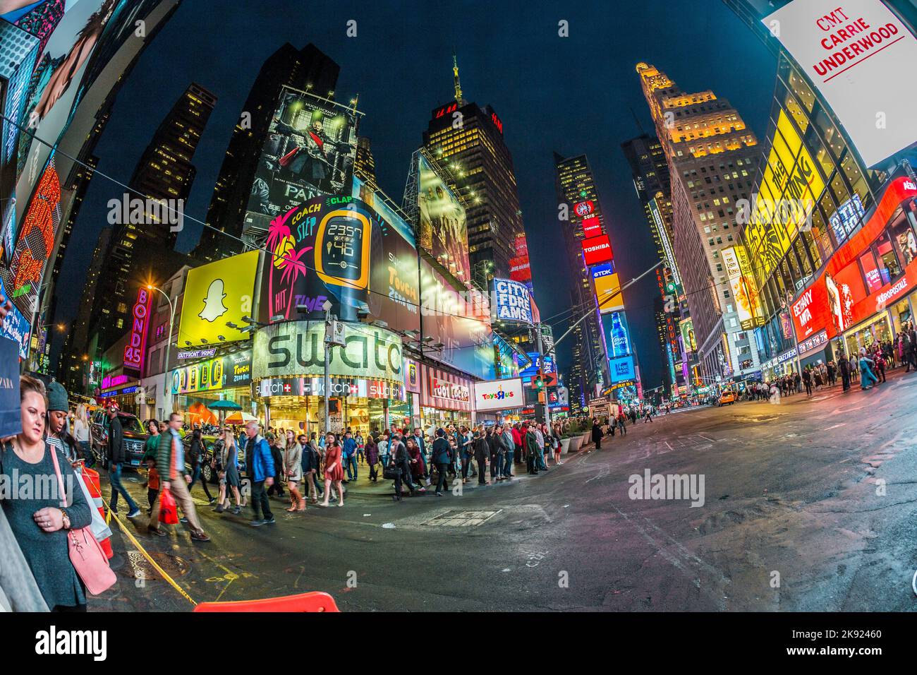 NEW YORK, USA - OCT 21, 2015: Times Square, featured with Broadway ...