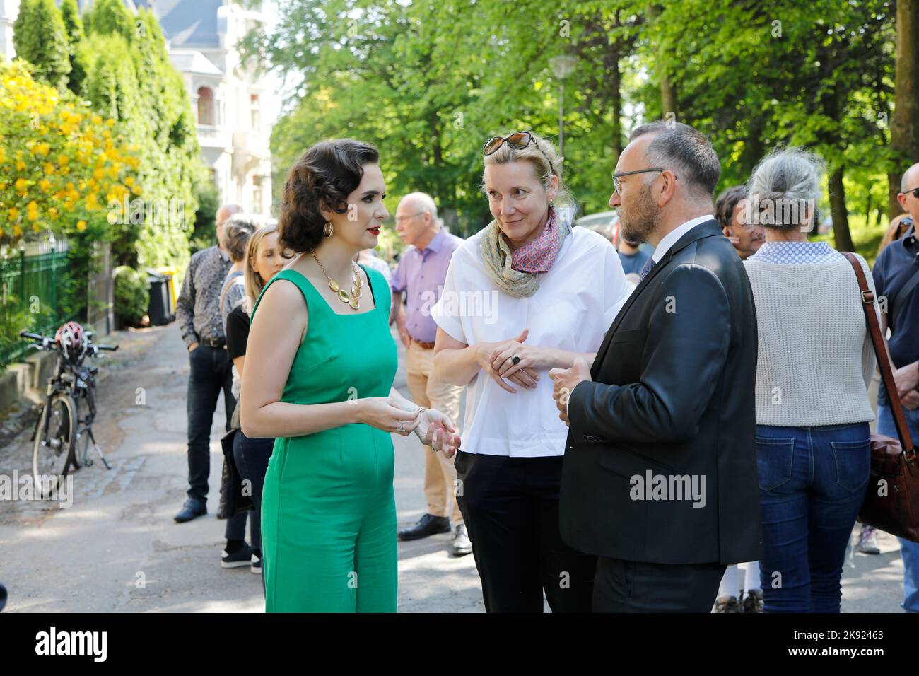 Verlegung der Stolpersteine für Fam. Herbst, 4 Stolpersteine ...