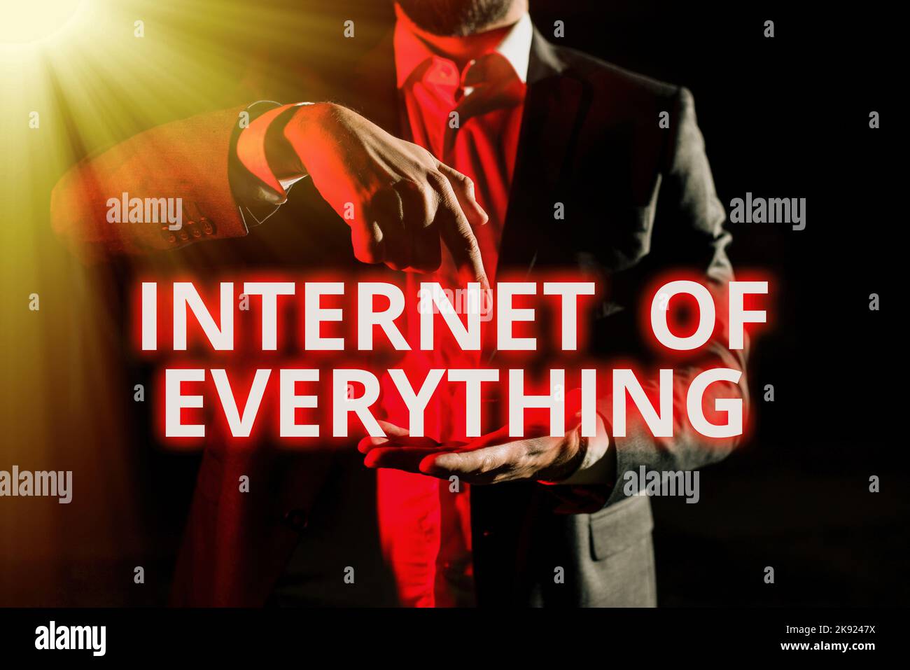Text caption presenting Internet Of Everything. Internet Concept smart ...