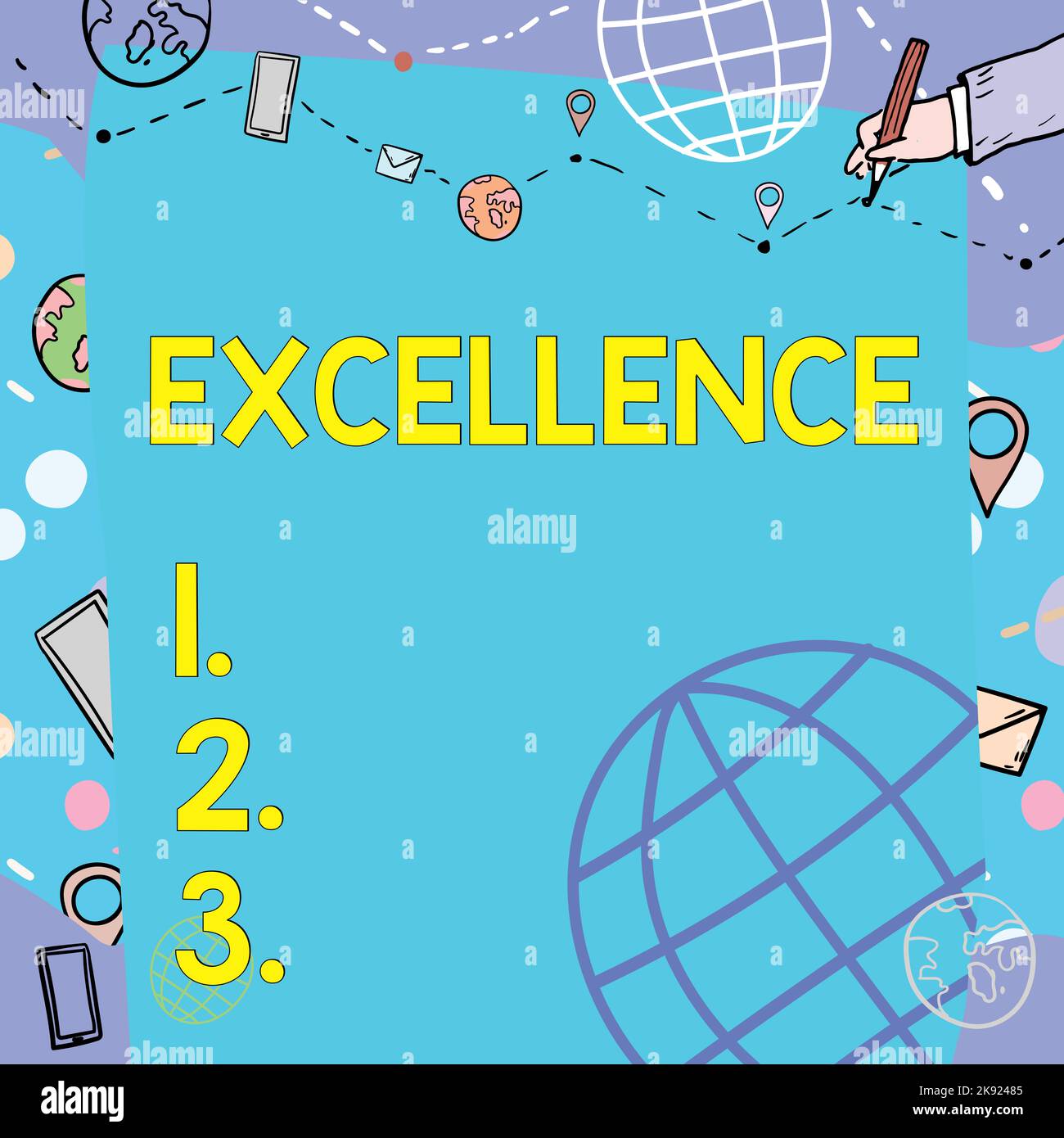 Hand writing sign Excellence. Conceptual photo the carrying out or ...