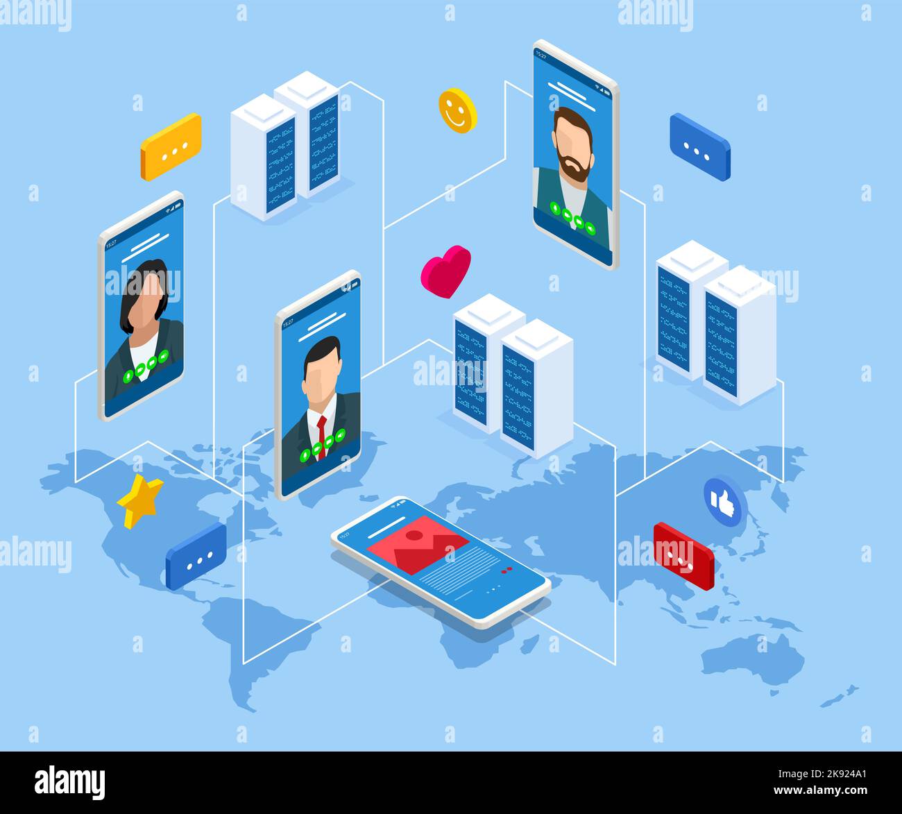 Big data center cabinet Stock Vector Images - Alamy