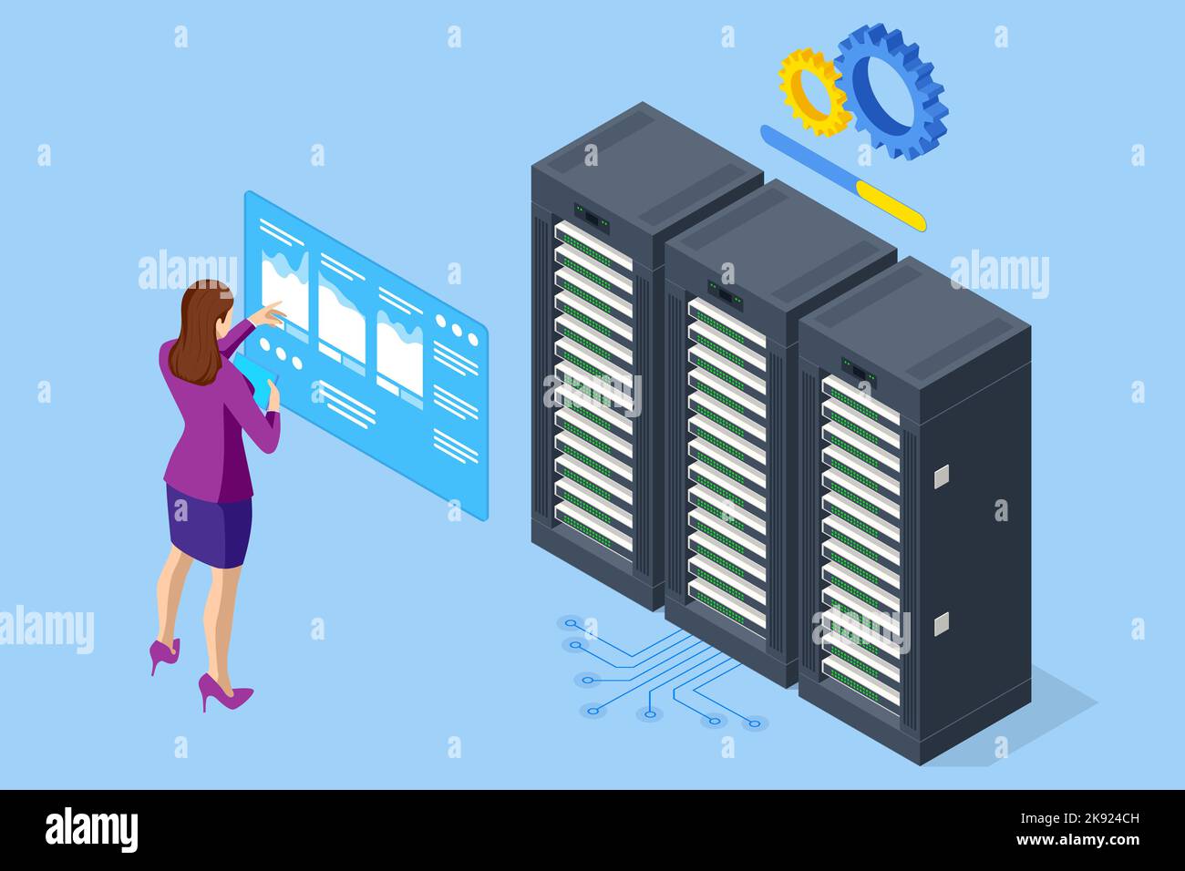 Big data centre Stock Vector Images - Alamy