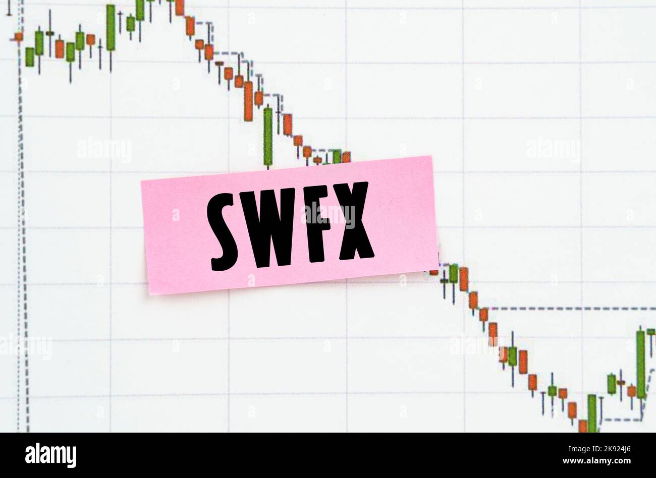 Business and trading concept. Against the background of the quote chart ...