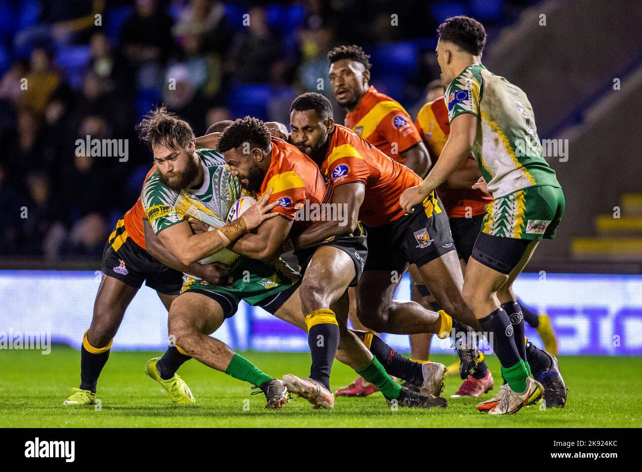 25th October 2022; Halliwell Jones Stadium, Warrington, England: Rugby League World Cup Papua ...