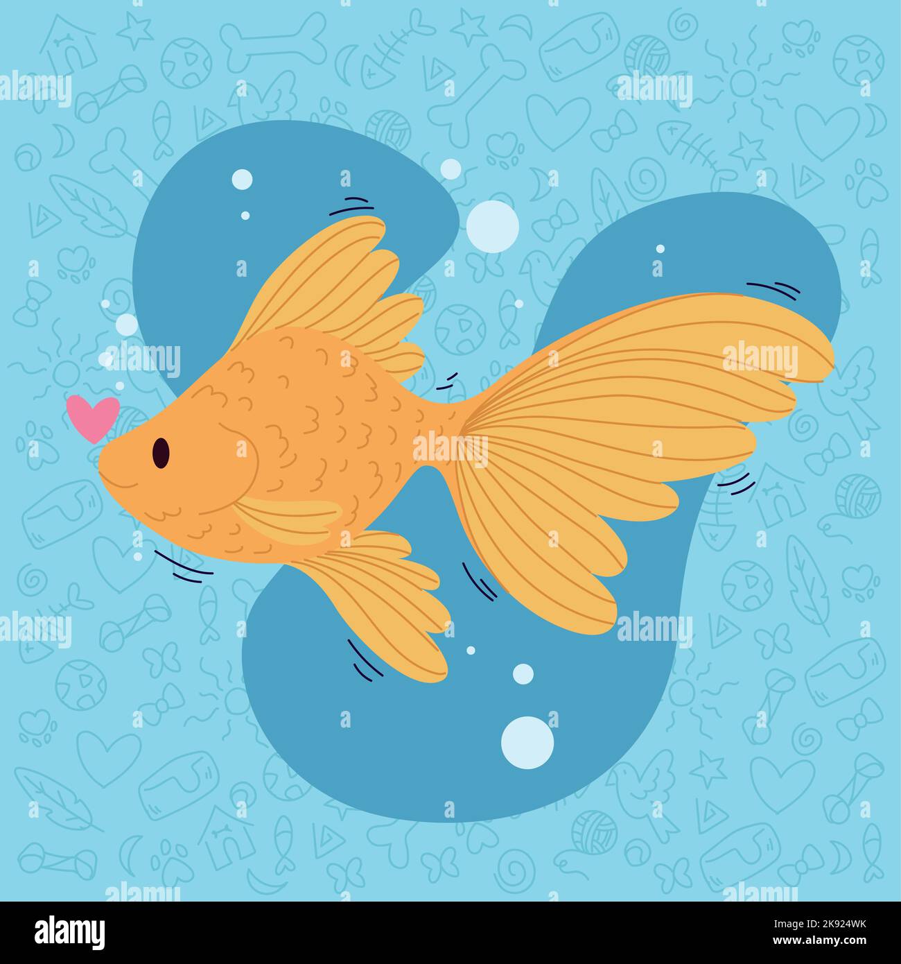 Isolated cute fish cartoon character Vector Stock Vector Image & Art ...