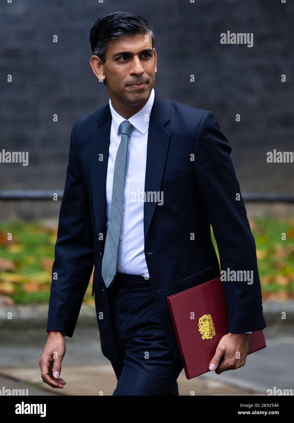 London Uk 25th Oct 2022 Rishi Sunak Departs After Giving His First
