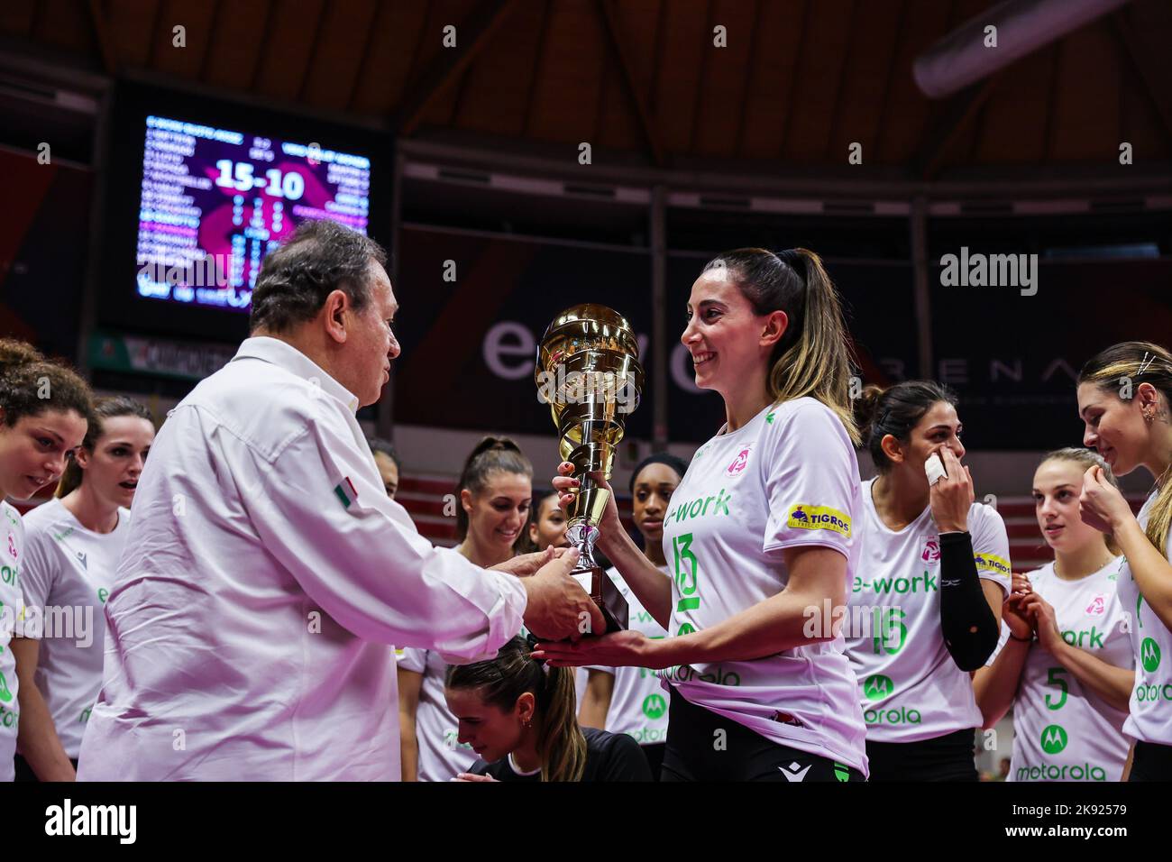 Rossella Olivotto #13 of UYBA Unet E-Work Busto Arsizio during the ...