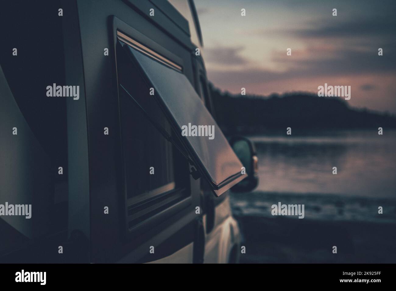 Rv parked on scenic road hi-res stock photography and images - Alamy