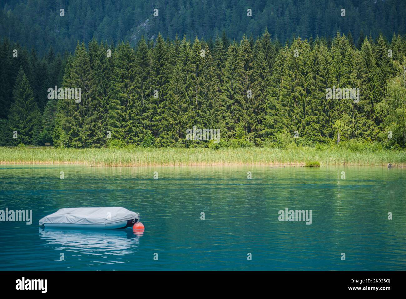 Peaceful Scenery of Weissensee Lake in Austria, Europe. Clean Blue ...