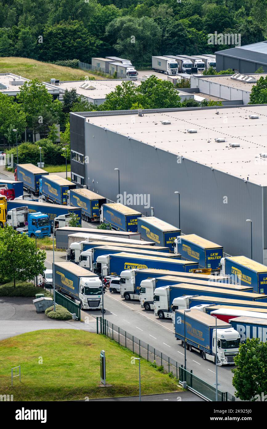 Truck, lorry, logistics company, logistics centre on the former Ewald ...