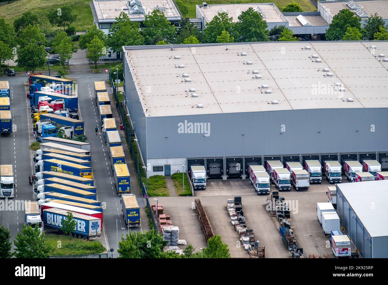 Truck, lorry, logistics company, logistics centre on the former Ewald ...