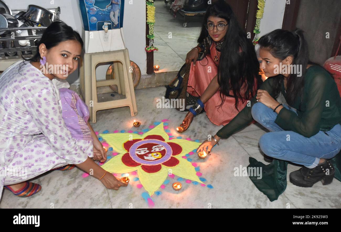 NEW DELHI, INDIA - OCTOBER 24: People burst firecrackers on the ...