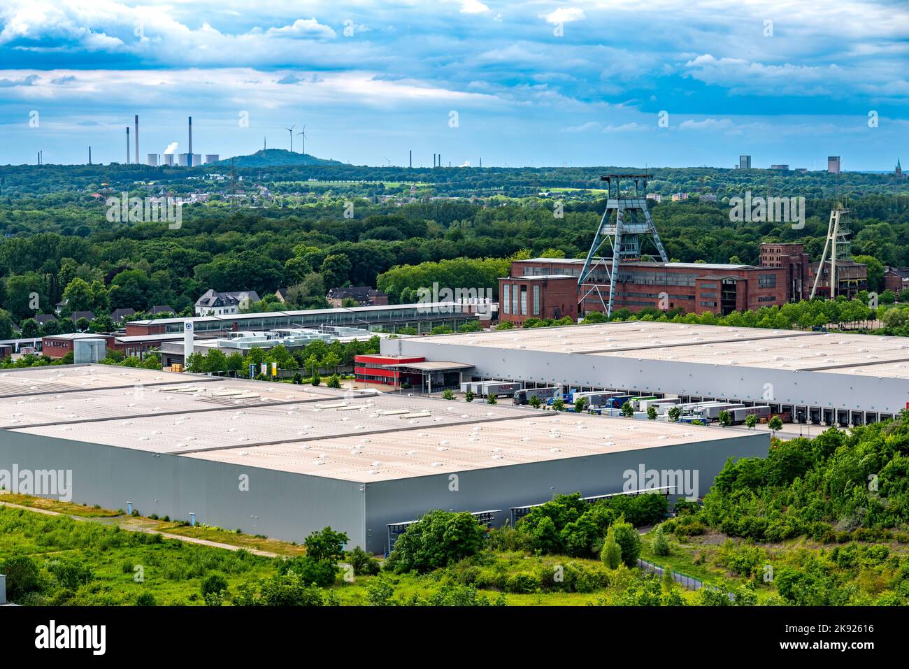 Truck, lorry, logistics company, logistics centre on the former Ewald ...
