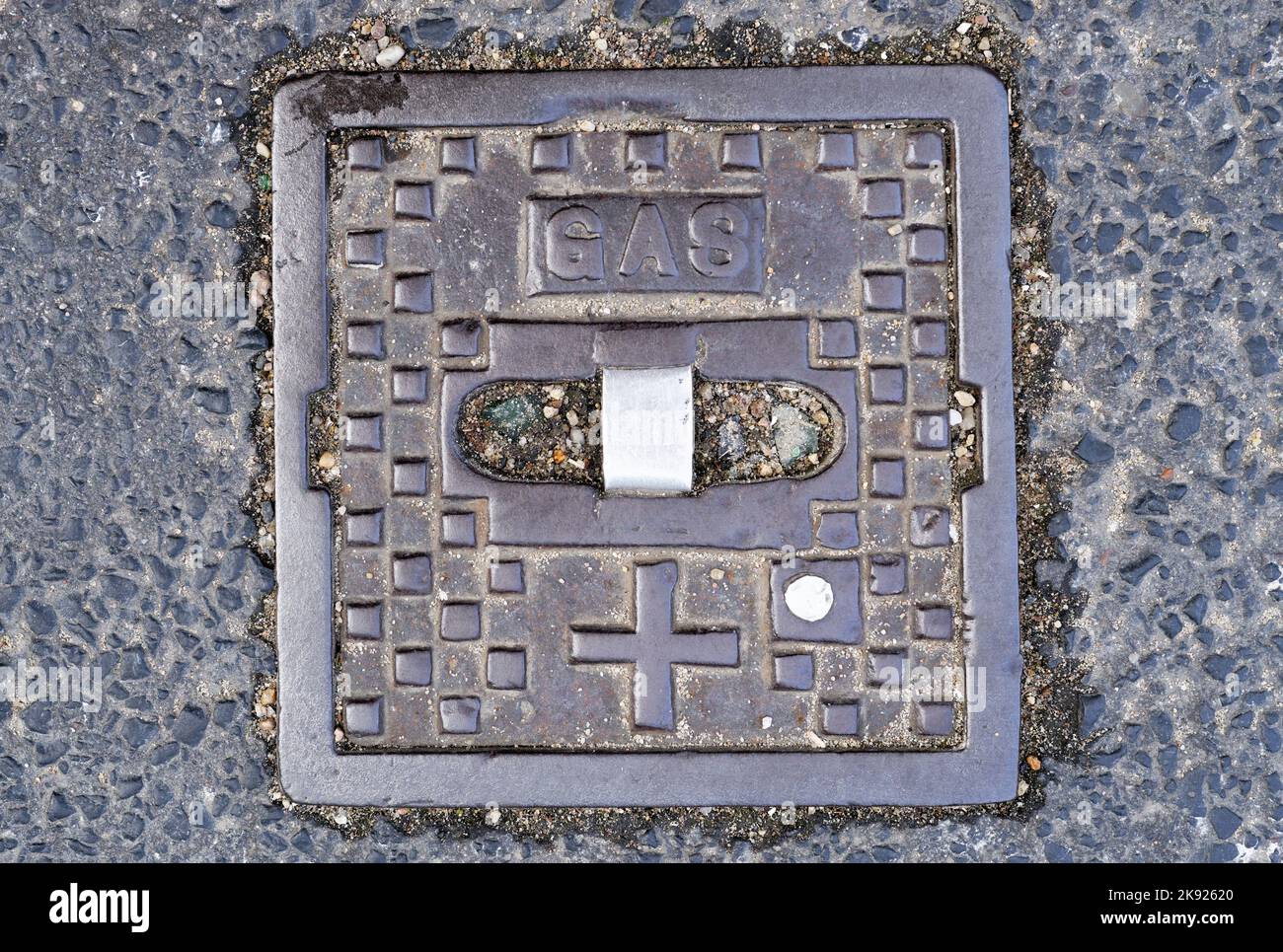 cap for a gas connection on an asphalt road in germany Stock Photo - Alamy