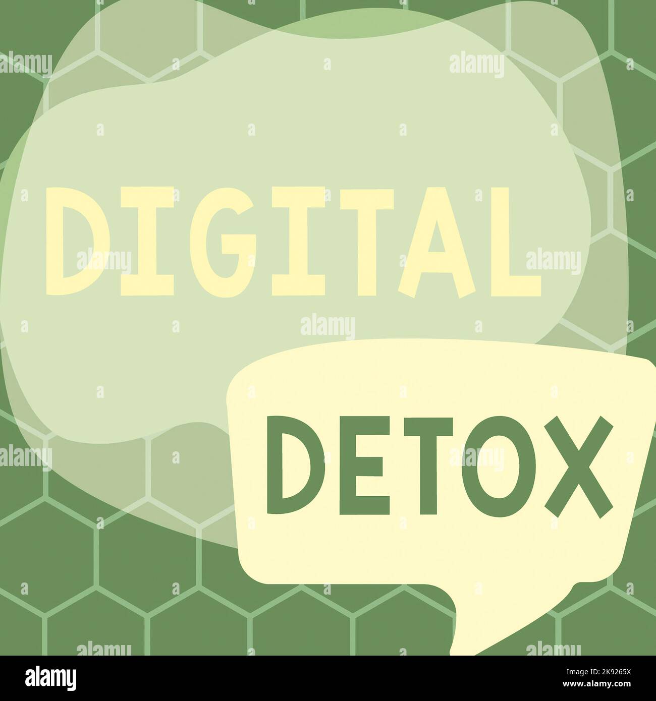 Sign displaying Digital Detox. Word Written on Prohibiting the usage of ...