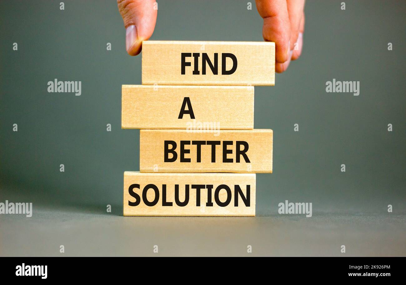 Find a better solution symbol. Concept words Find a better solution on ...