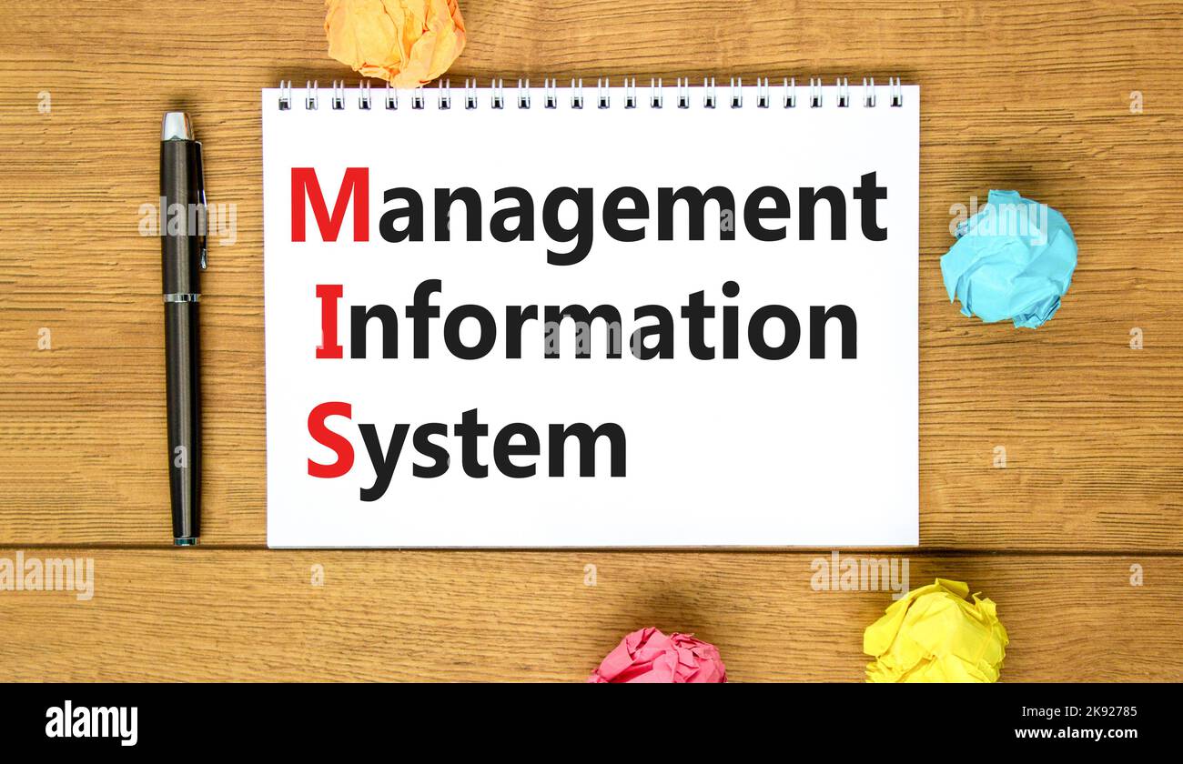 MIS management information system symbol. Concept words MIS management information system on ...