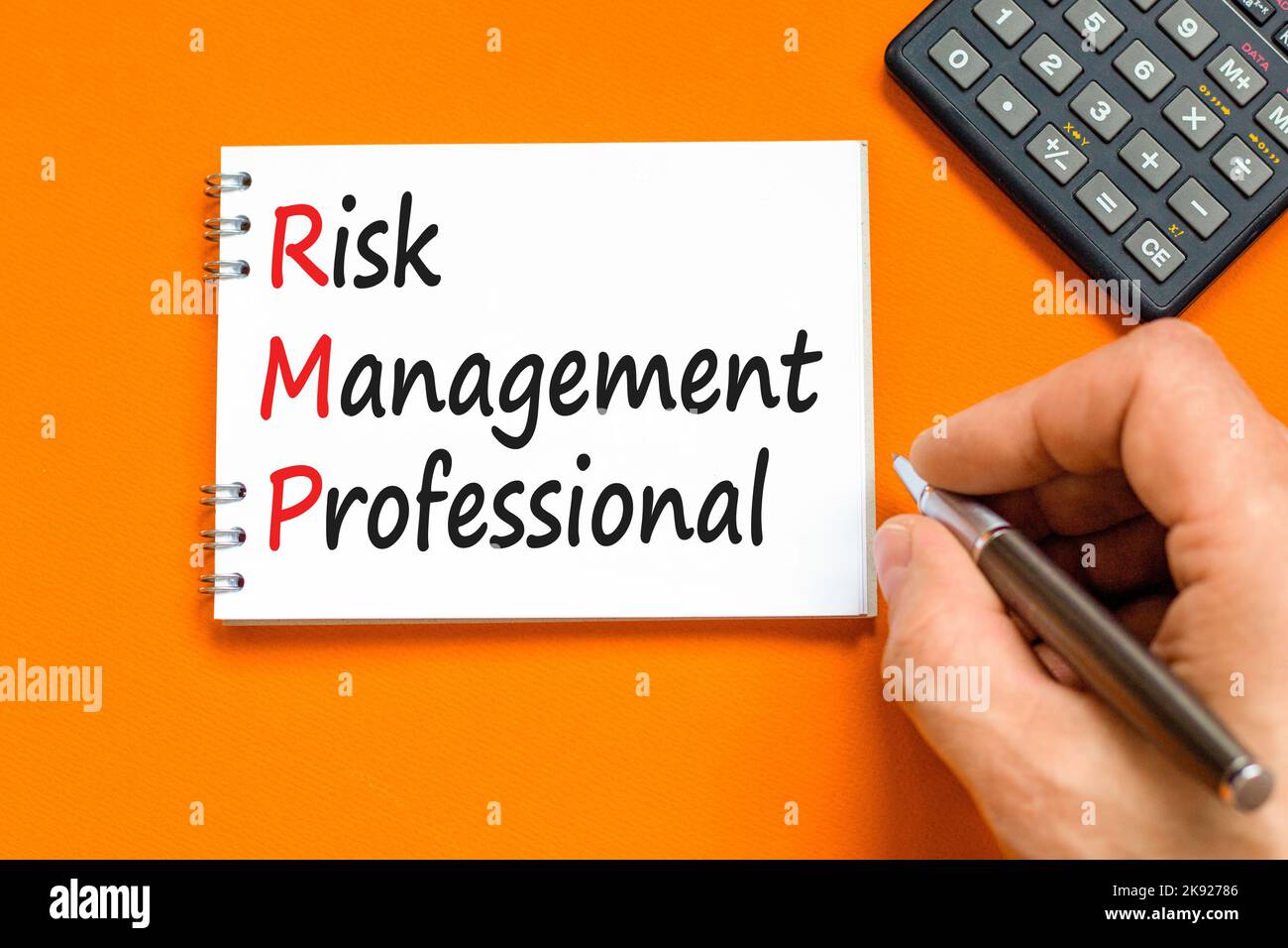 RMP risk management professional symbol. Concept words RMP risk ...