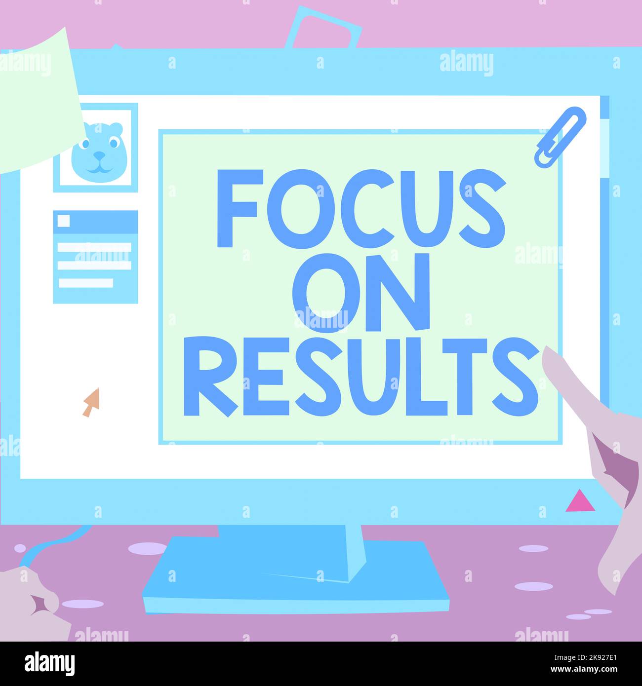 Conceptual display Focus On Results. Business approach concentration on ...