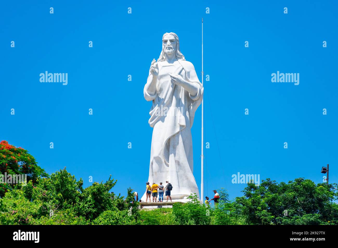 Sculpture art The Christ of Havana by Jilma Madera, Cuba Stock Photo ...