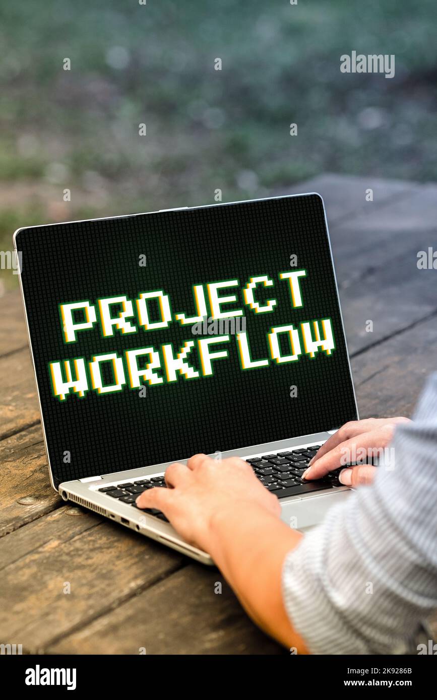 Inspiration showing sign Project Workflow. Concept meaning evaluate ... Inspiration showing sign Project Workflow. Concept meaning evaluate ...