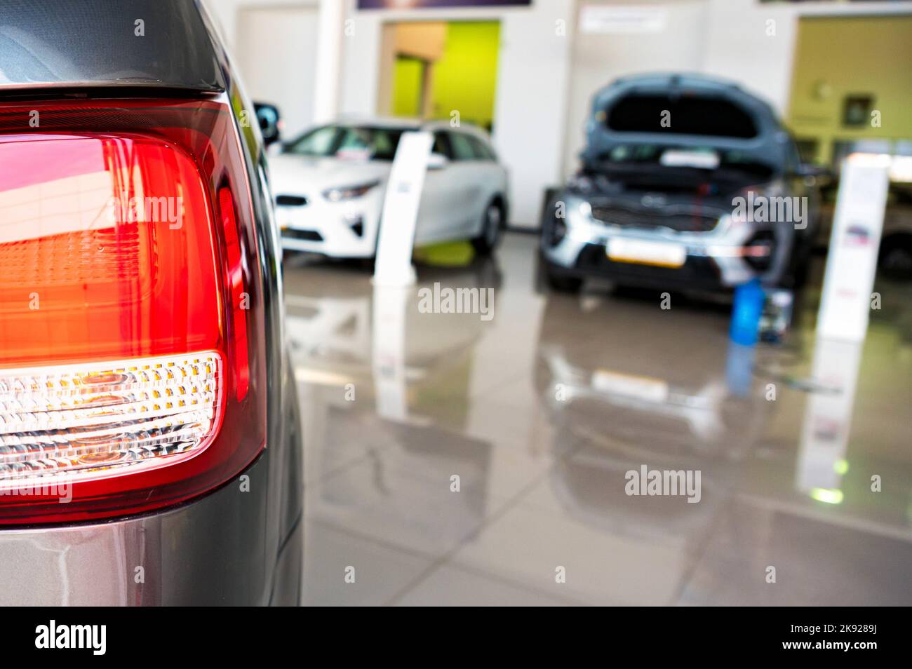 Stock of cars in showroom of automobile dealer Stock Photo - Alamy