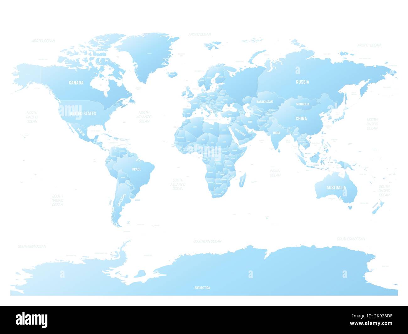 World map detailed political map with lables Stock Vector Image & Art ...