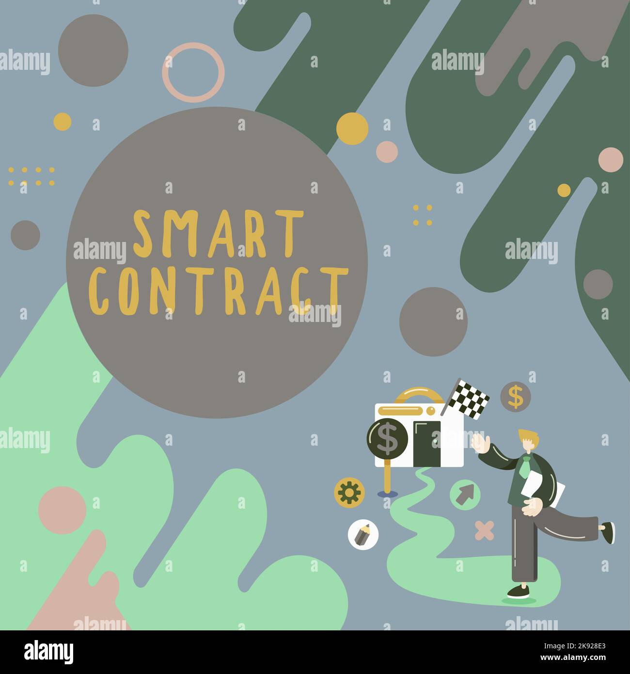 Inspiration showing sign Smart Contract. Concept meaning digital agreement to control the ...