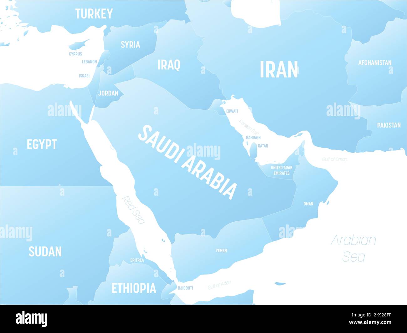 Detailed map middle east hi-res stock photography and images - Alamy