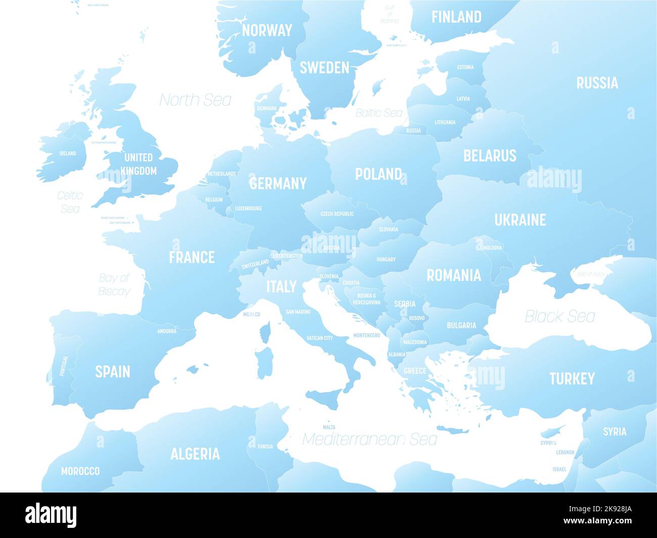 Europe map detailed political map with lables Stock Vector Image & Art ...
