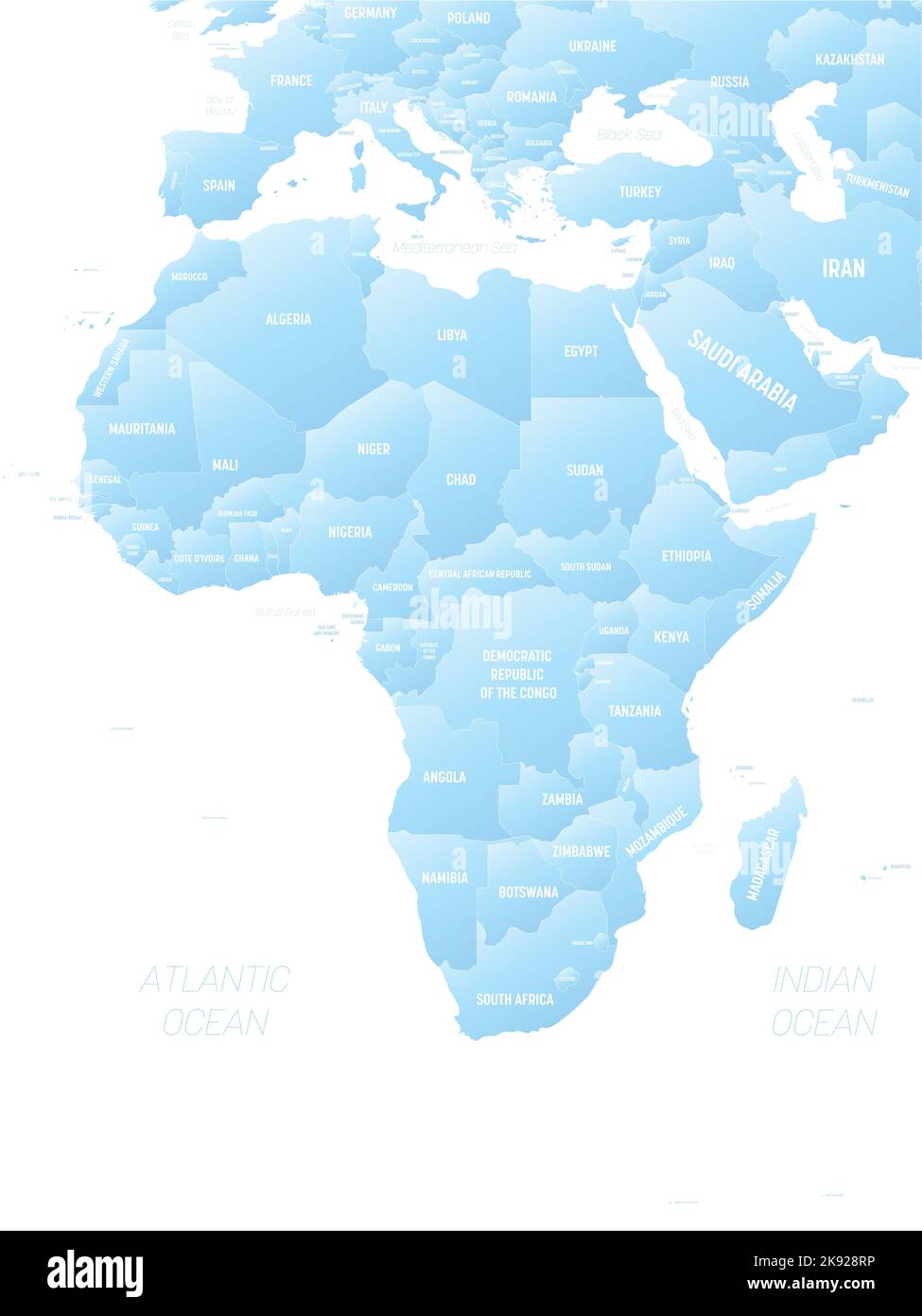Labled map of africa