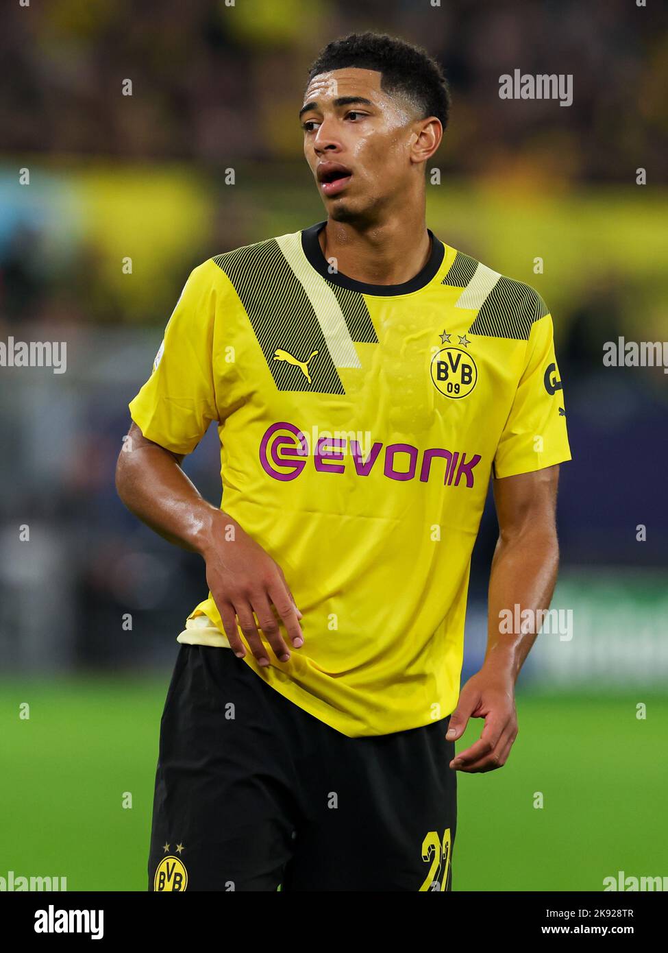 DORTMUND, GERMANY - OCTOBER 25: Jude Bellingham of Borussia Dortmund ...