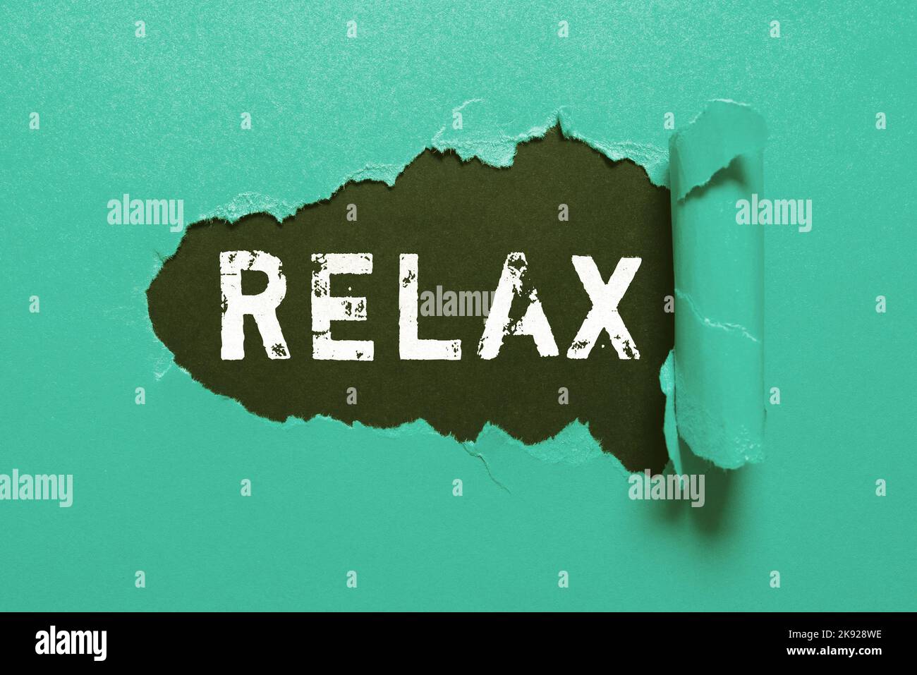 Text showing inspiration Relax. Concept meaning become less active more ...