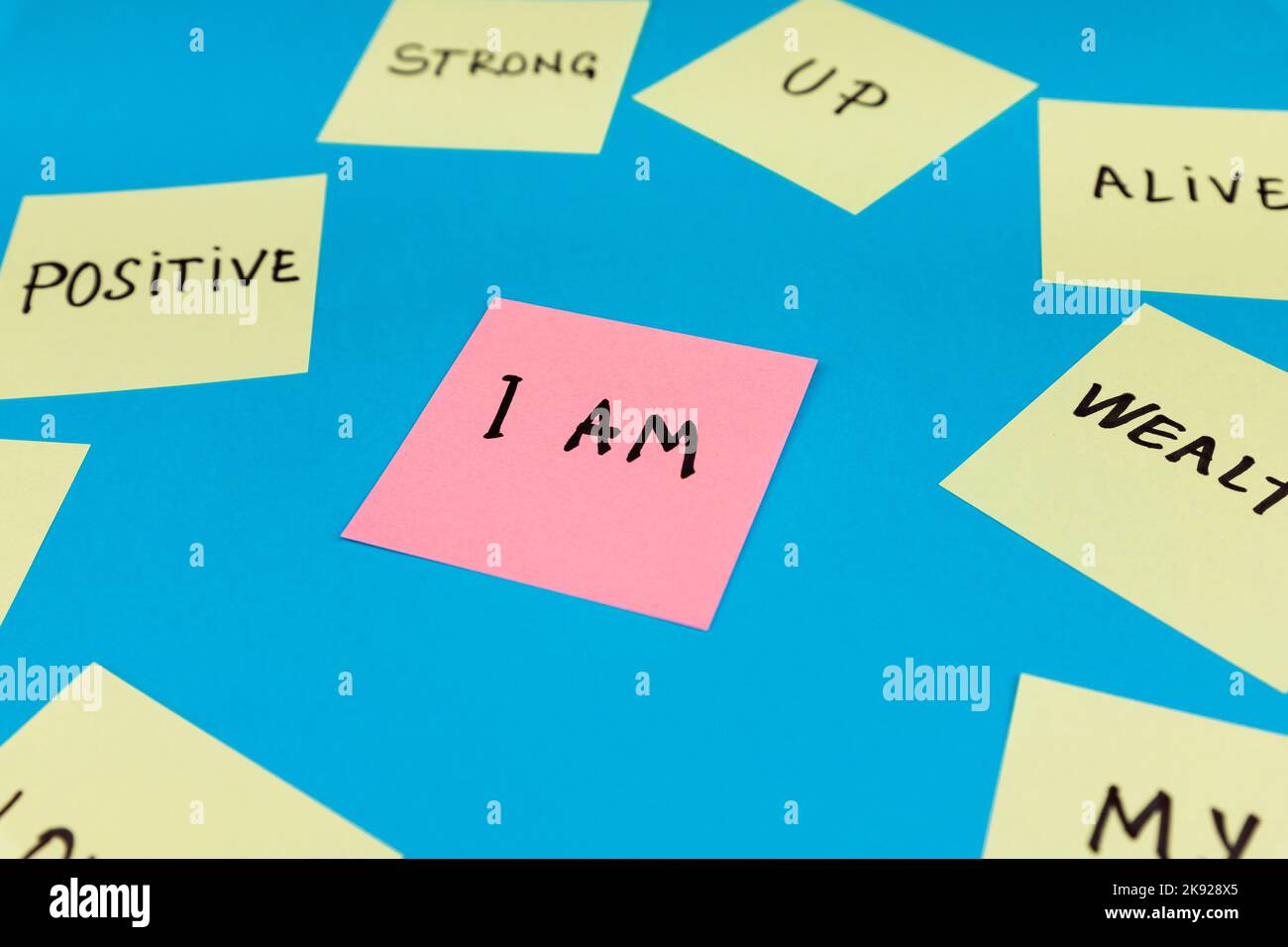 Empowering quotes, notes, messages with the words I am in center with ...