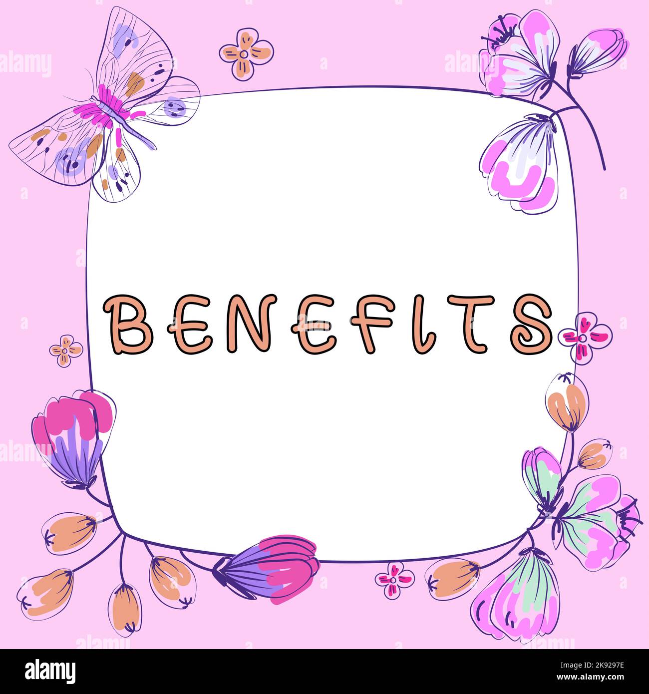 Hand writing sign Benefits. Word Written on something that produces ...