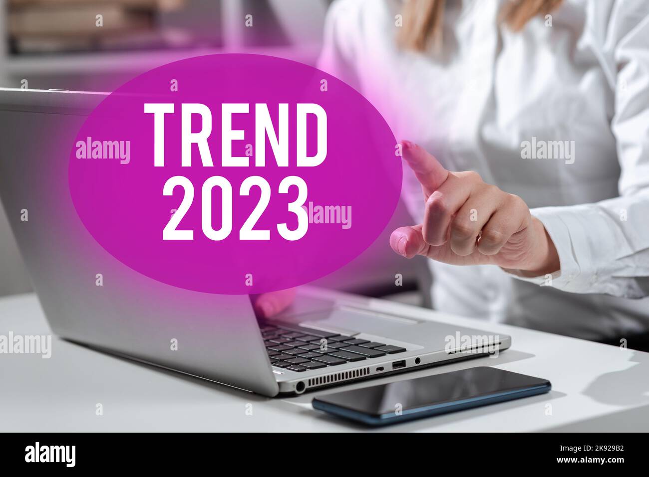 Handwriting text Trend 2023. Business overview things that is famous ...