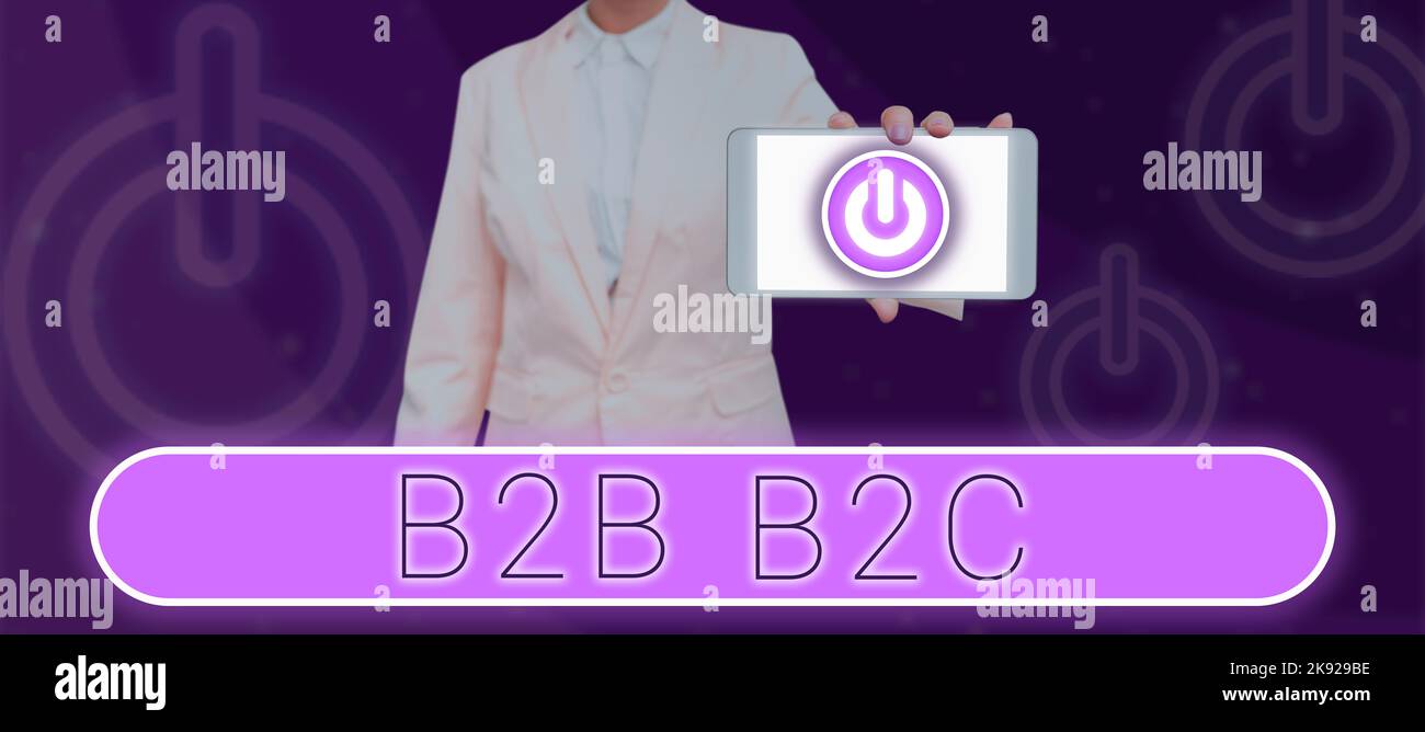 Writing displaying text B2B B2C. Business showcase two types for ...