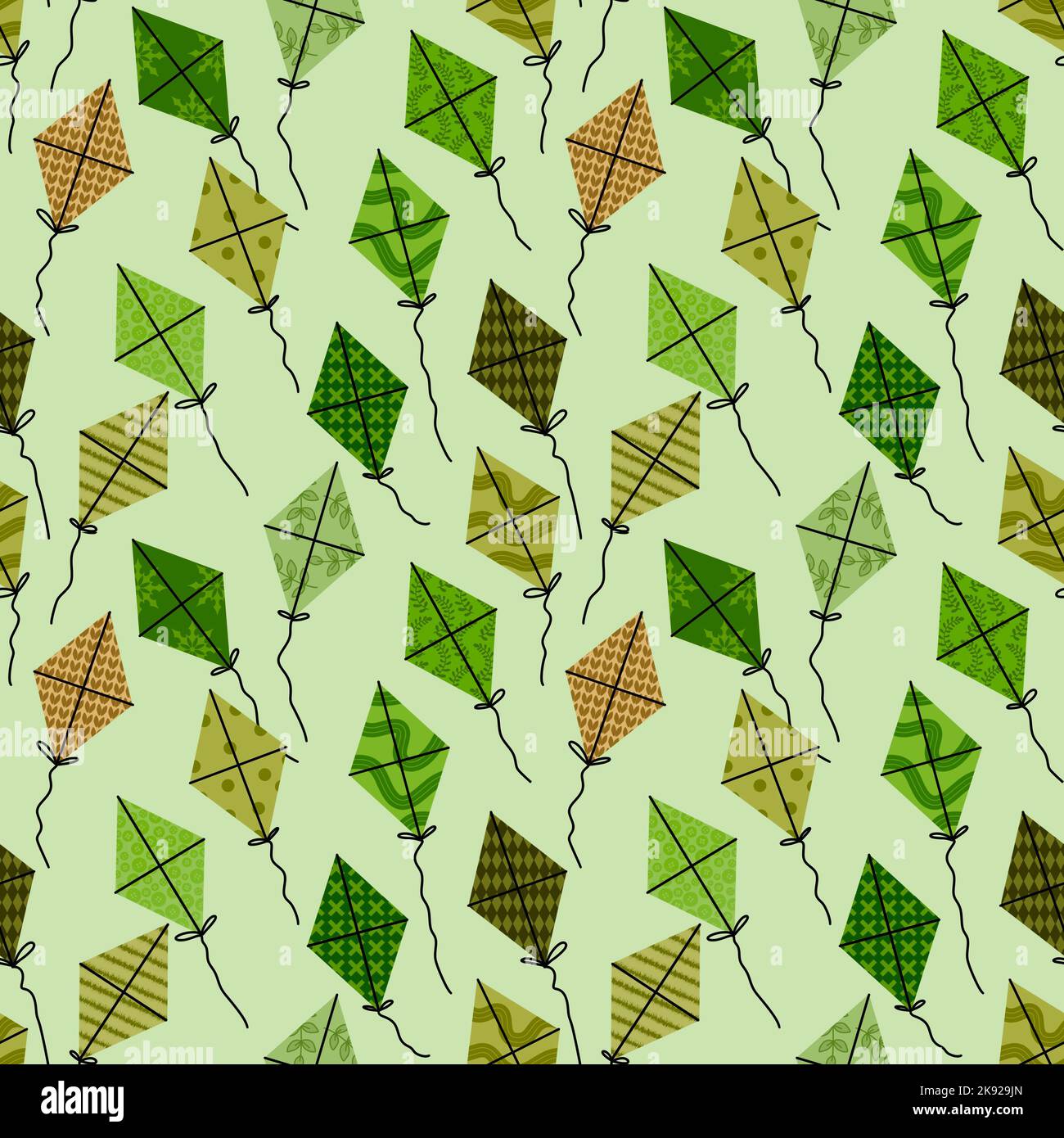 Summer game seamless toys kite cartoon pattern for wrapping paper and ...