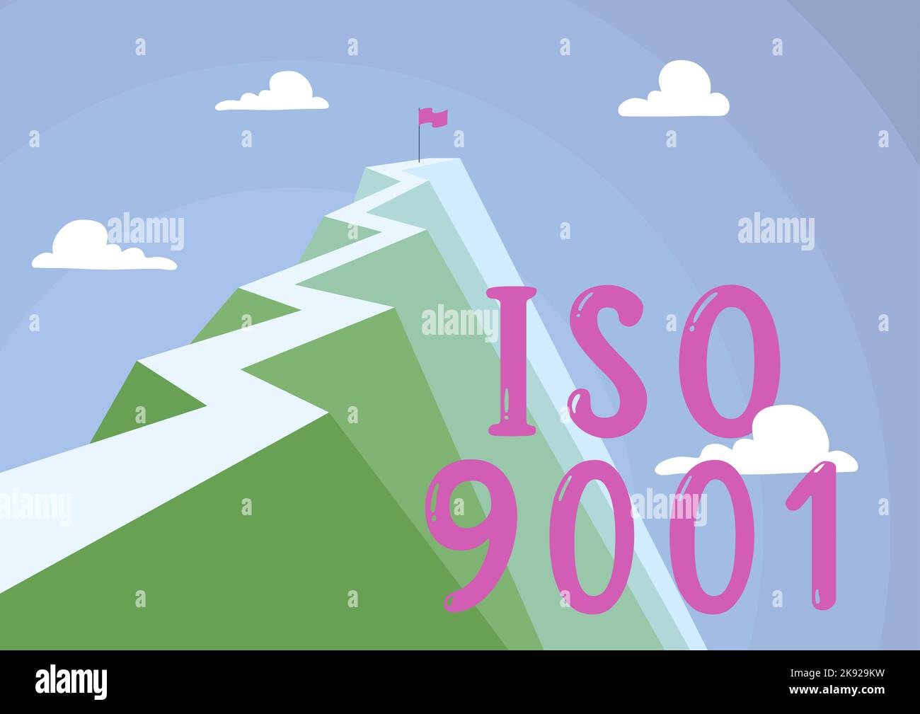 Hand writing sign Iso 9001. Business concept designed help ...