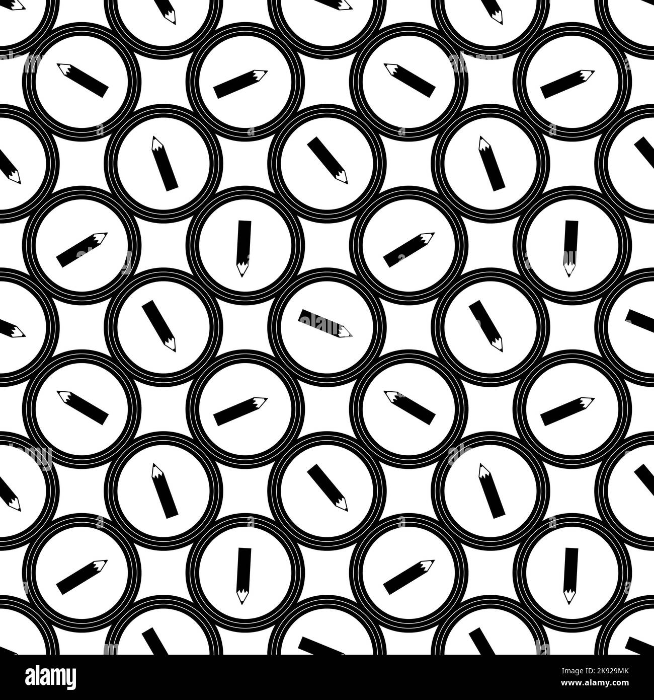 Cartoon school ornaments pencil seamless study pattern for kids clothes ...