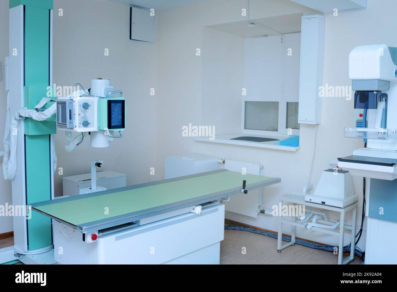 Interior of a equiped X-ray inspection cabinet in modern private clinic ...