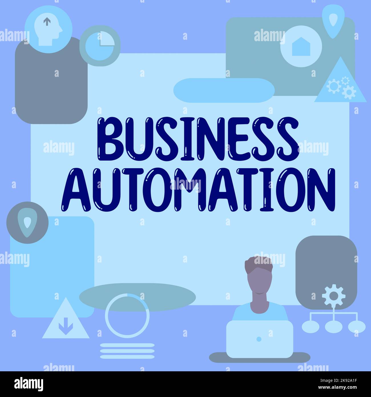 Text showing inspiration Business Automation. Internet Concept Advanced ...