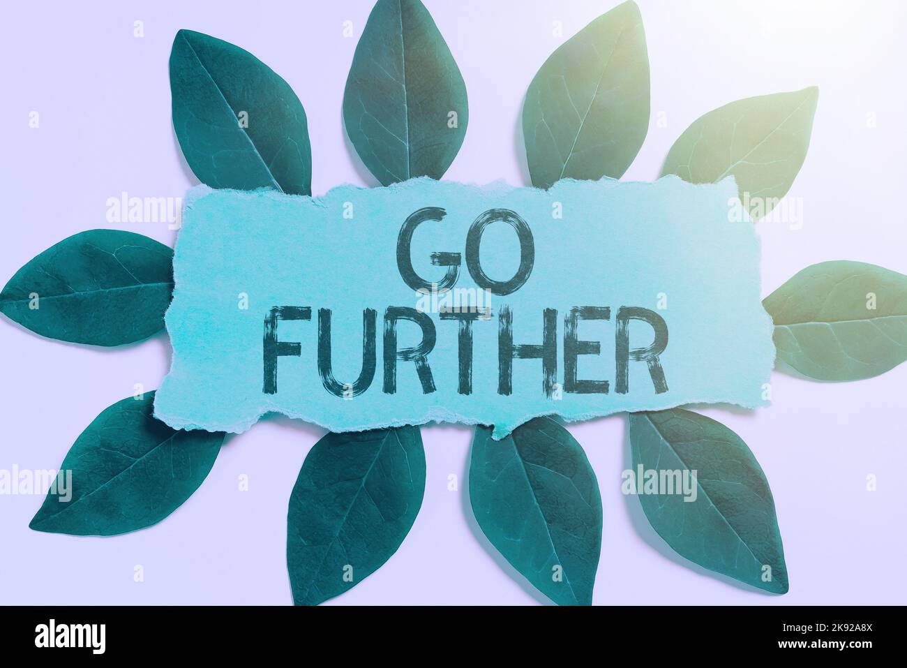 Hand writing sign Go Further. Concept meaning To move to a greater ...