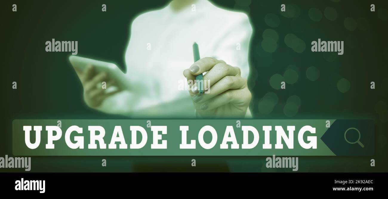 Conceptual display Upgrade Loading. Business approach advancement of ...