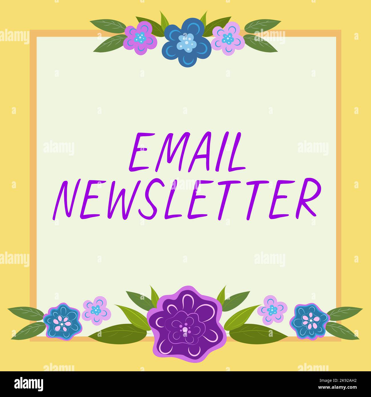 Text sign showing Email Newsletter. Word Written on giving employees ...