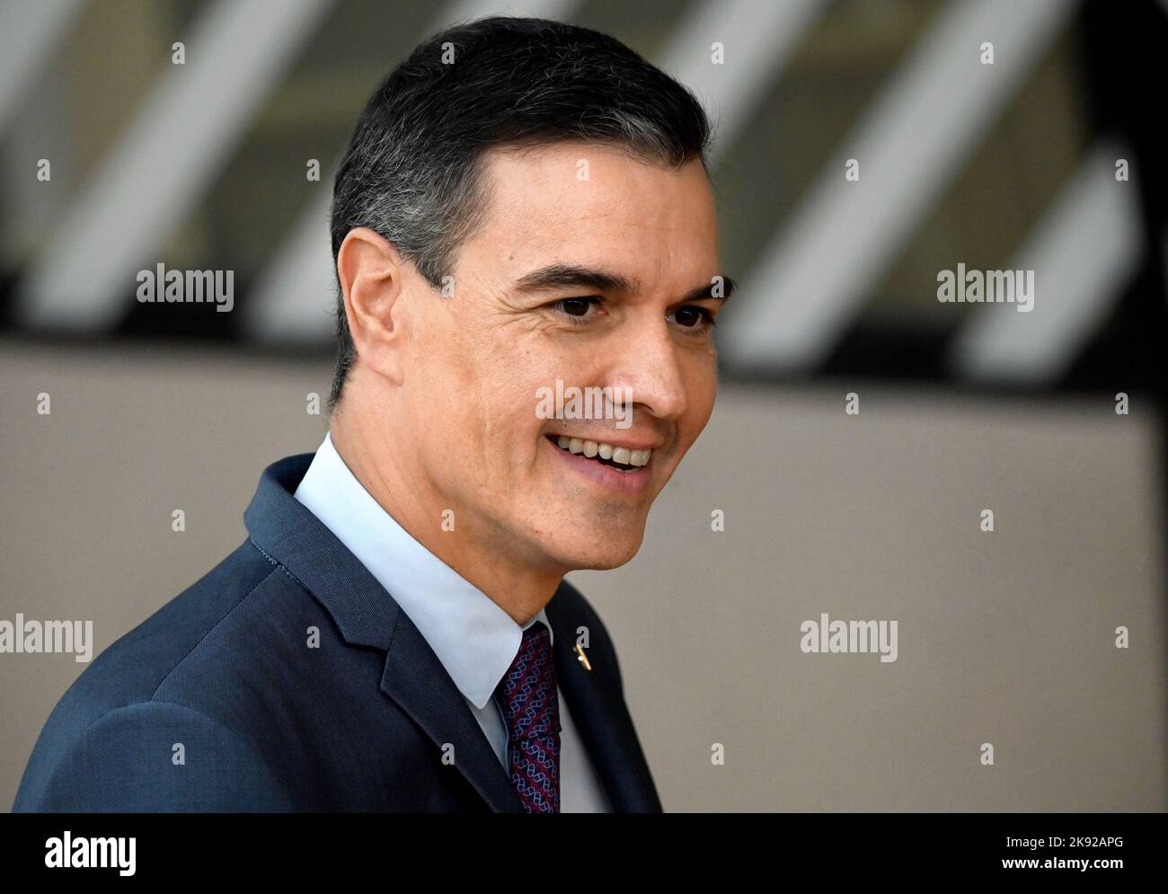 EU summit in Brussels Spanish Prime Minister Pedro Sanchez during the ...