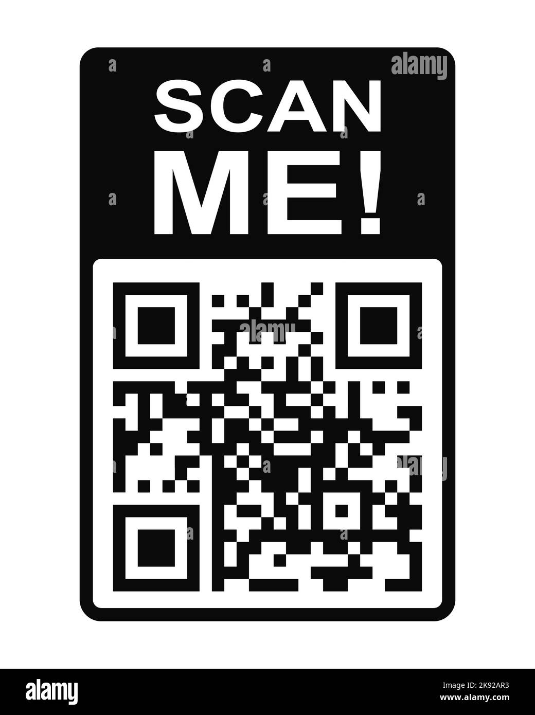 Qr Code In Frame With Text Scan Me Template Of Quick Responce Matrix Barcode With Data Readable