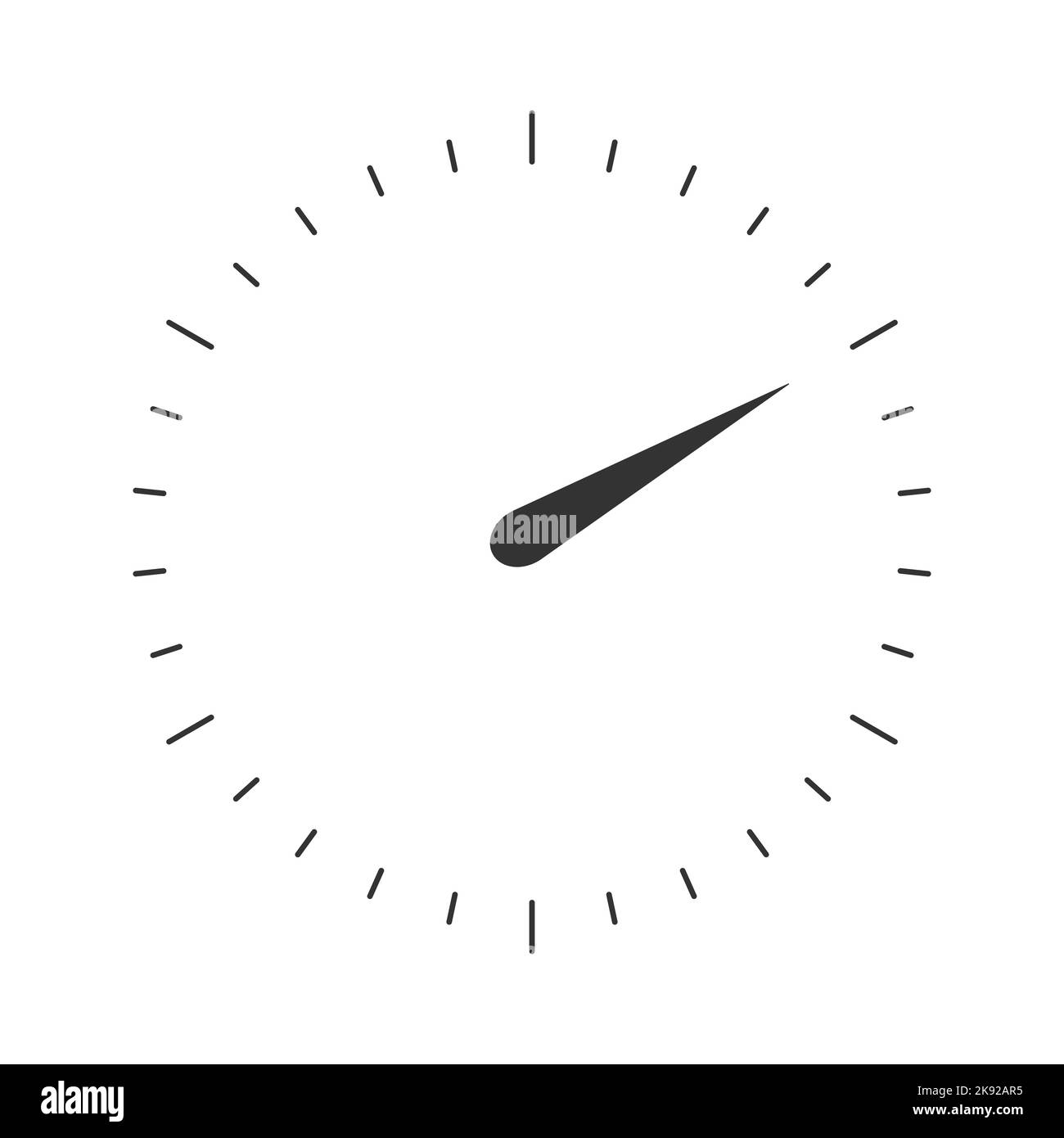 Round 360 degree measuring scale with arrow. Template of barometer ...